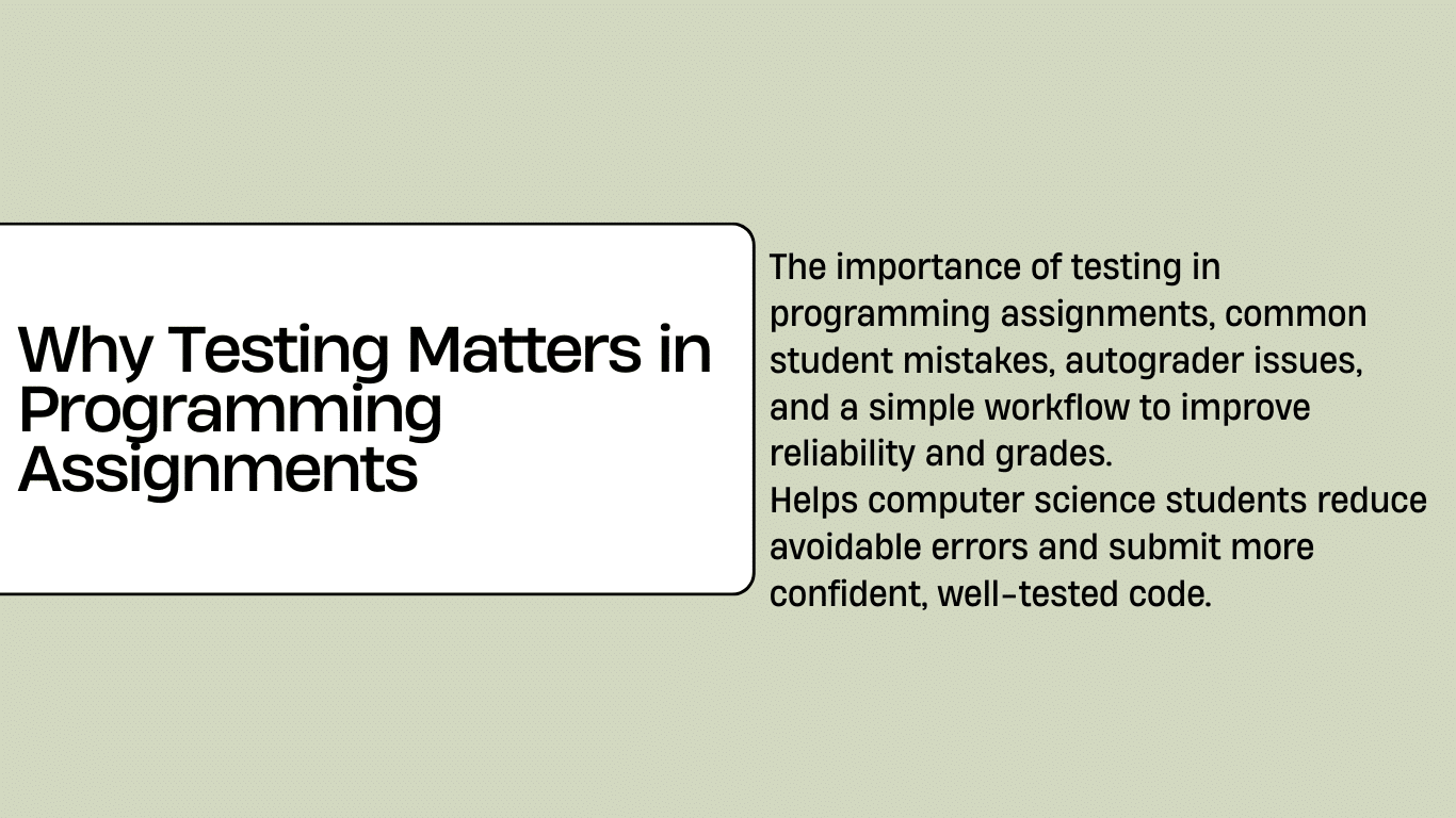 Why Testing Matters in Programming Assignments (And How It Improves ...